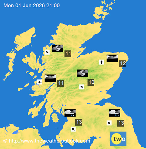 Scotland: 7 Day Weather Forecast Charts