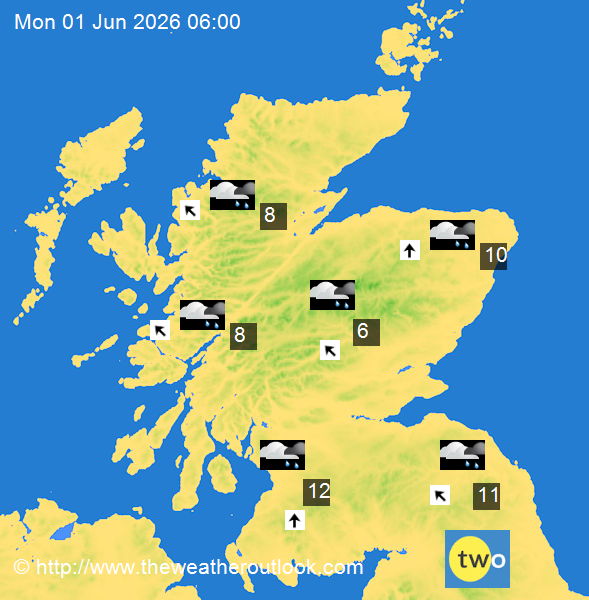Scotland: 7 Day Weather Forecast Charts