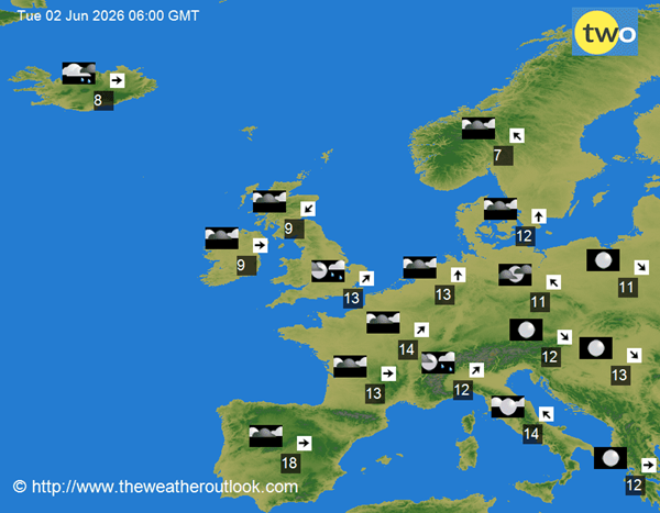 Europe 7 Day Weather Forecast Maps | TheWeatherOutlook